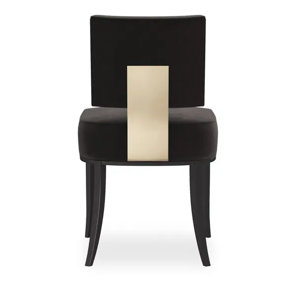 CARACOLE Reserved Seating Side Chair Black