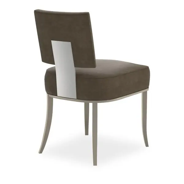 CARACOLE Reserved Seating Side Chair Dark Brown - Dark Brown/soft Silver
