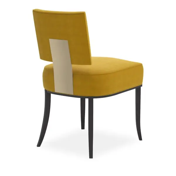 CARACOLE Reserved Seating Side Chair Yellow