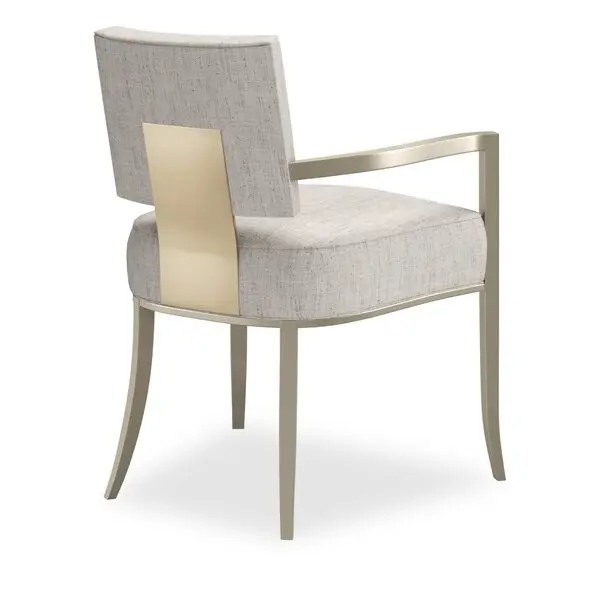 CARACOLE Reserved Seating Arm Chair Light Gray
