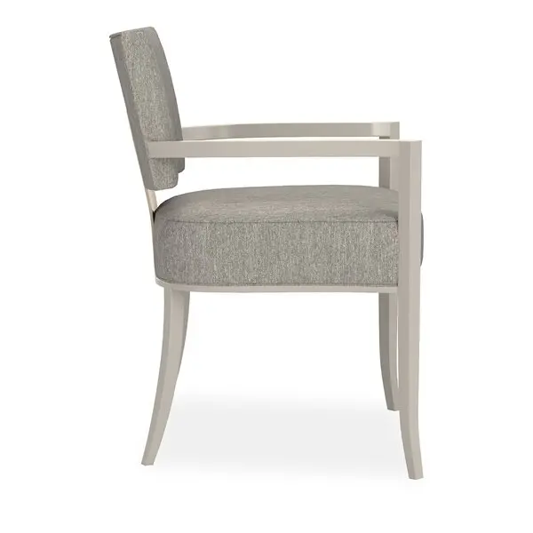 CARACOLE Reserved Seating Arm Chair Warm Gray