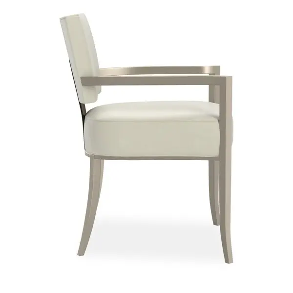 CARACOLE Reserved Seating Arm Chair Cream - Cream/soft Silver