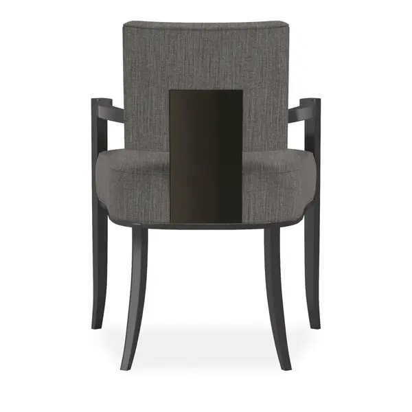 CARACOLE Reserved Seating Arm Chair Dark Gray