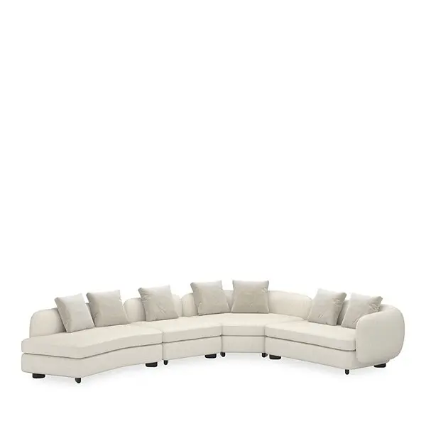 CARACOLE Lumi 4 Piece Sectional - Black/ivory