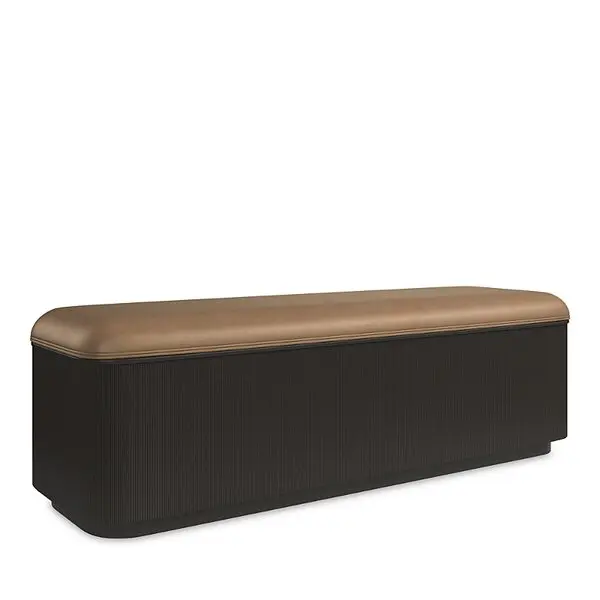 CARACOLE For The Love Of Bed Bench, Dark Chocolate - Dark Chocolate With Leather