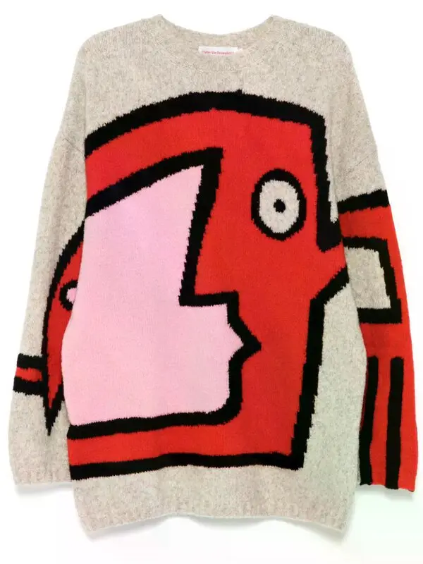 WALTER VAN BEIRENDONCK Crew-neck Jumper - Grey