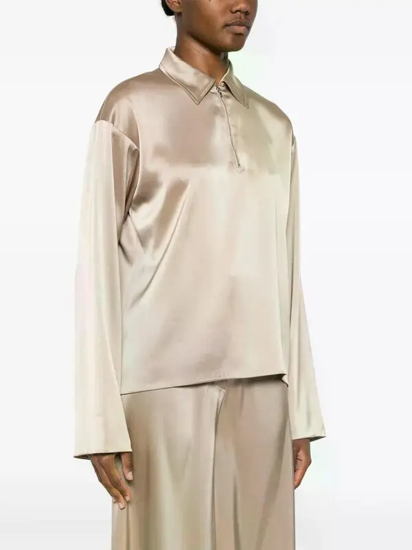 Nanushka Satin Polo Top