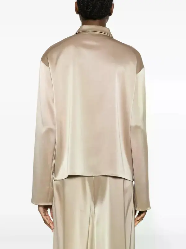 Nanushka Satin Polo Top