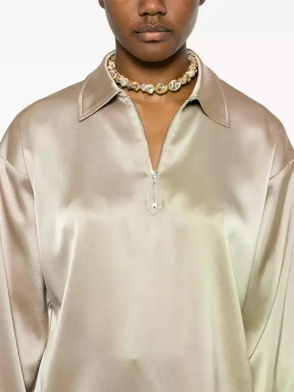 Nanushka Satin Polo Top