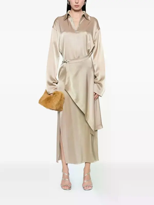 Nanushka Draped Midi Dress