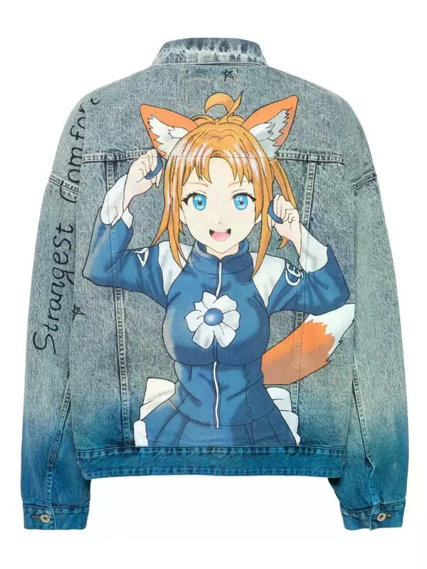 DOUBLET Anime Hand-printing Denim Jacket