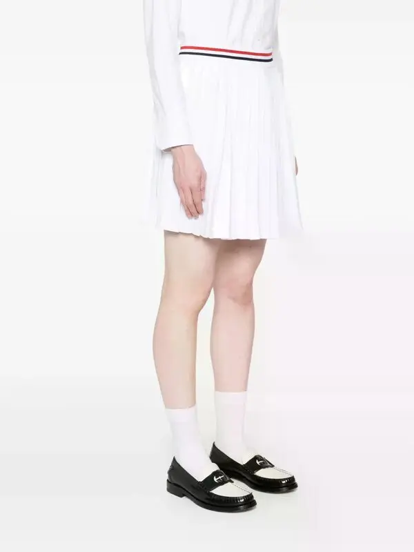 Thom Browne Rwb-stripe Pleated Mini Skirt