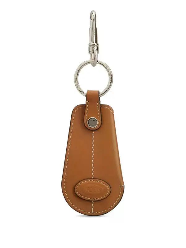 TOD'S Leather Keyring With Shoehorn - Brown