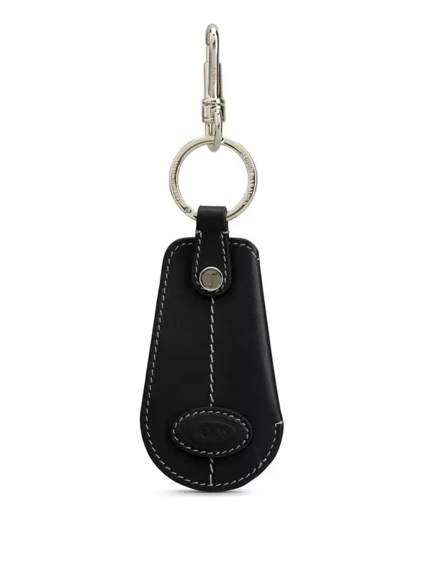 TOD'S Leather Keyring With Shoehorn - Black