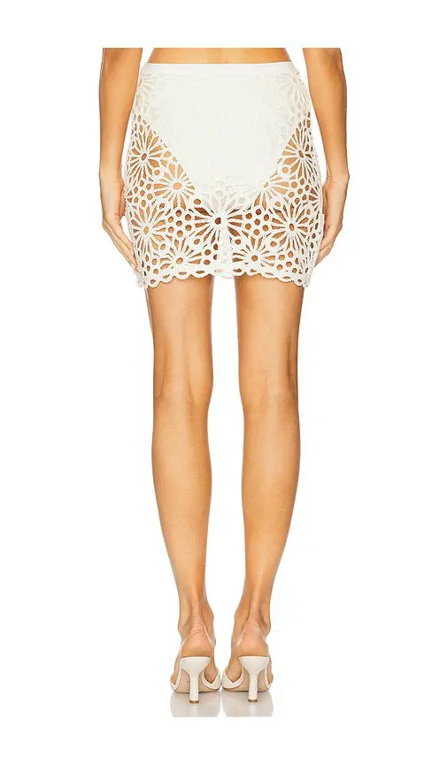 Norma Kamali Straight Mini Skirt - Cream