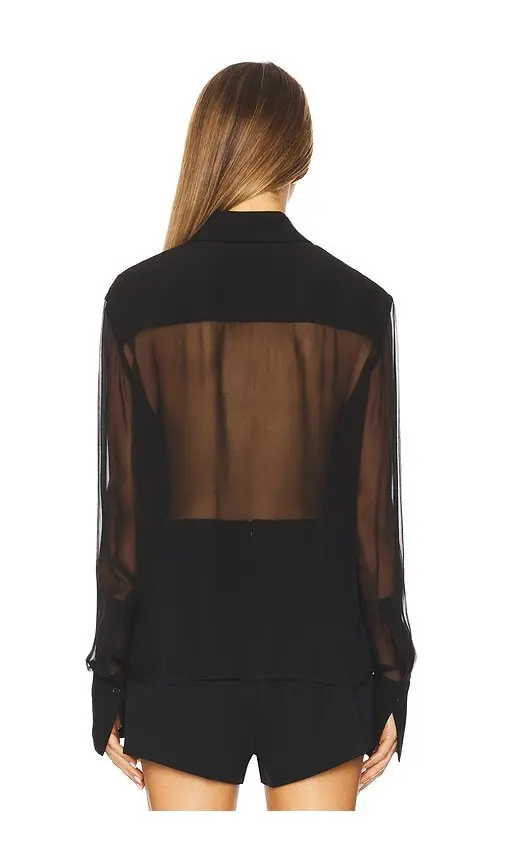 SANS FAFF Flore Silk Shirt - Black