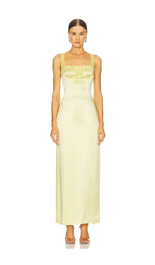 Line & Dot Limone Maxi Dress - Yellow