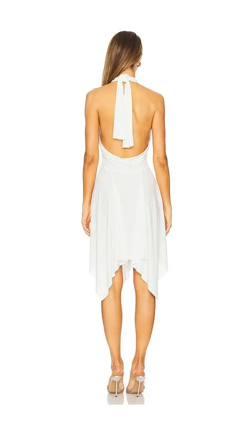 Norma Kamali Convertible Halterneck Dress - Cream