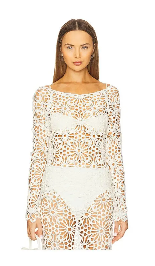 Norma Kamali Off Shoulder Raglan Top - Cream