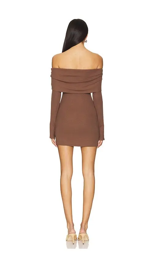 Superdown Off-shoulder Mini Dress - Chocolate