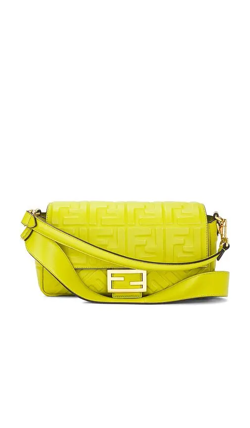 FWRD RENEW Fendi Embossed Ff Baguette Shoulder Bag