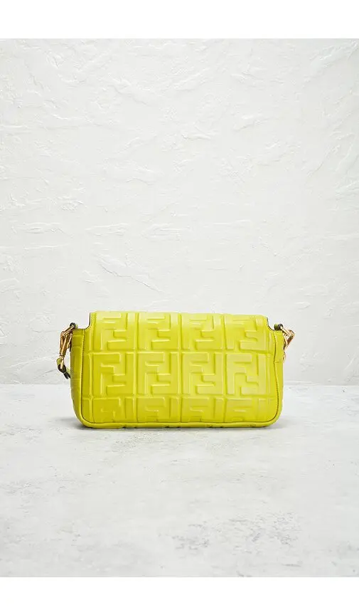 FWRD RENEW Fendi Embossed Ff Baguette Shoulder Bag