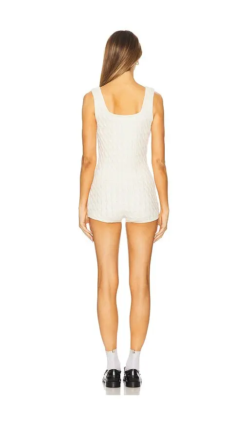 FRAME Cable Knit Playsuit