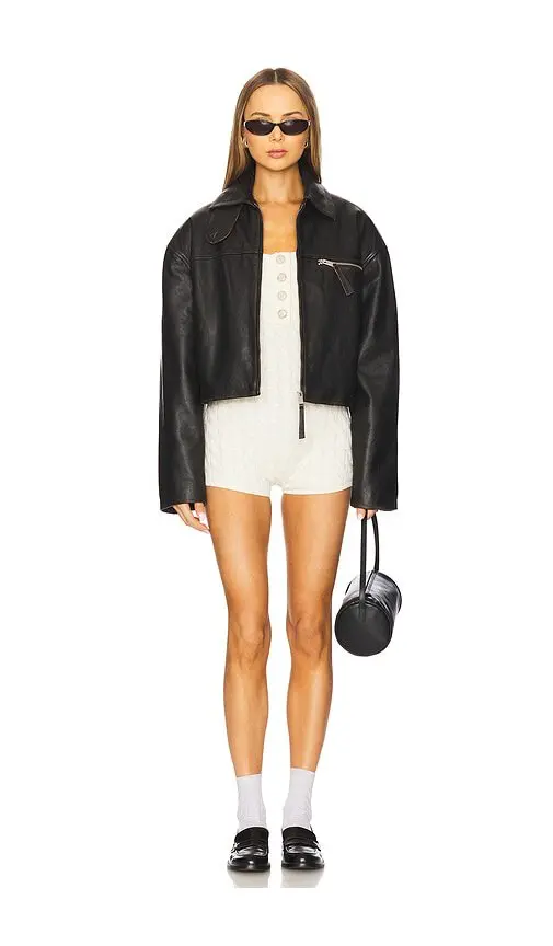 FRAME Cable Knit Playsuit