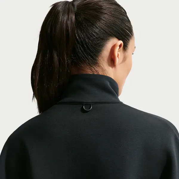 Nike 24.7 Impossiblysoft Dri-fit Oversized Half-zip Top - Black