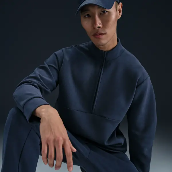 Nike 24.7 Impossiblysoft Dri-fit 1/2-zip Top - Blue