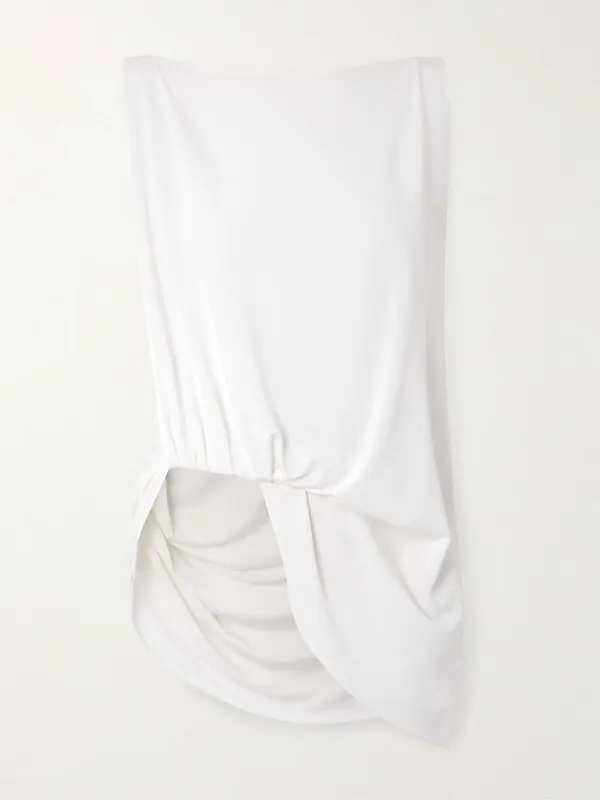 Jacquemus Peplo Gathered Jersey Tank - White
