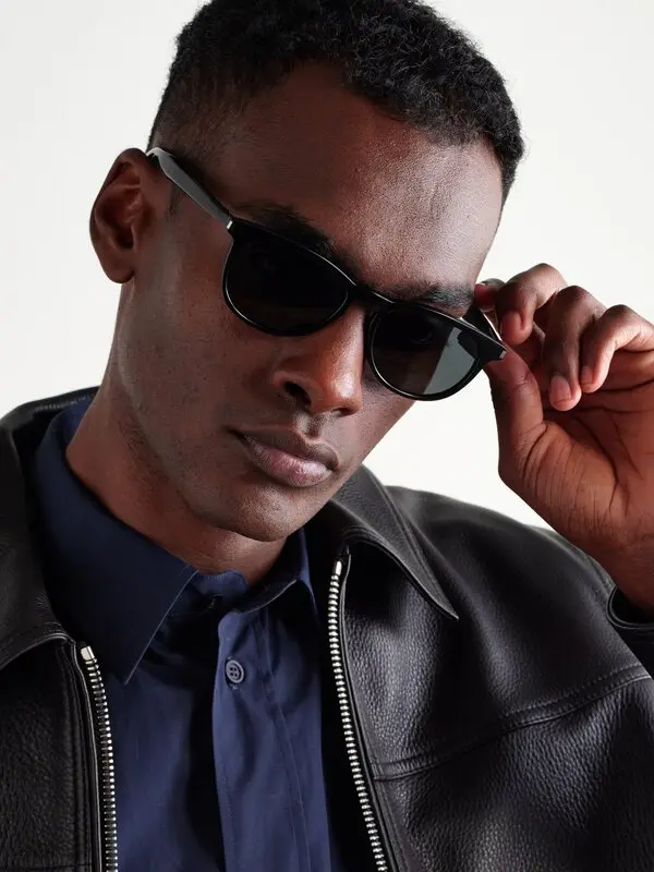 Saint Laurent Round-frame Recycled-acetate Sunglasses