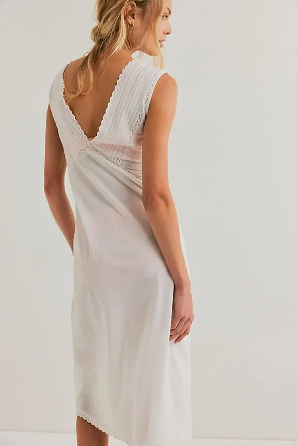 knee length dresses for ladies Chloe Ivory Cowl Neck Satin Midi Slip Dress