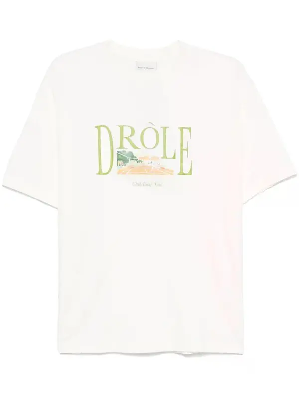 Drole De Monsieur Tennis Court T-shirt - White