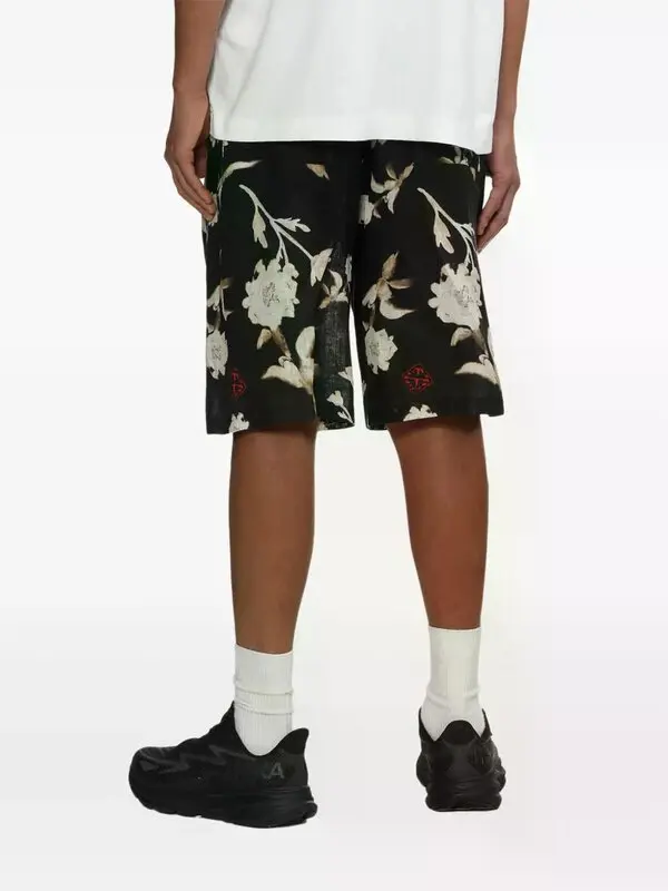 Off-White Floral Print Shorts