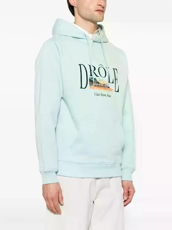 Drole De Monsieur Tennis Court Hoodie - Blue