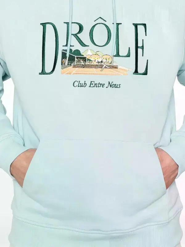Drole De Monsieur Tennis Court Hoodie - Blue
