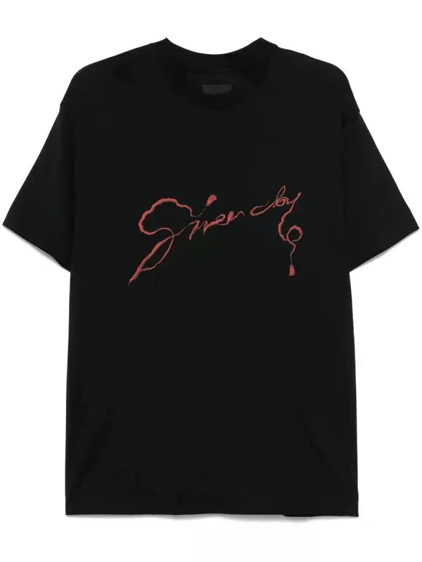Givenchy Snake-print Cotton T-shirt - Black