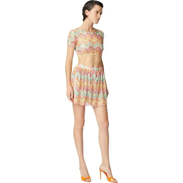 Missoni Printed Tulle Cover-up Shorts - Multicoloured