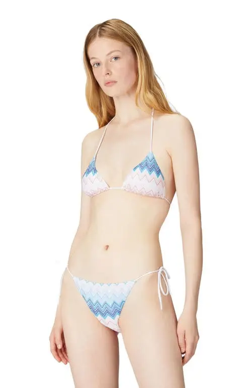 Missoni Triangle Bikini In Viscose Blend - Multicoloured