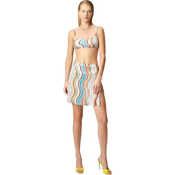 Missoni Lamé Wave Miniskirt - Multicoloured