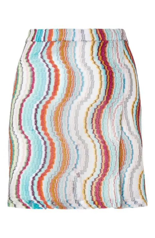 Missoni Lamé Wave Miniskirt - Multicoloured