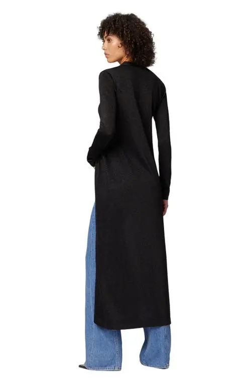 Missoni Long Lamé Viscose Cardigan With V-neck - Black