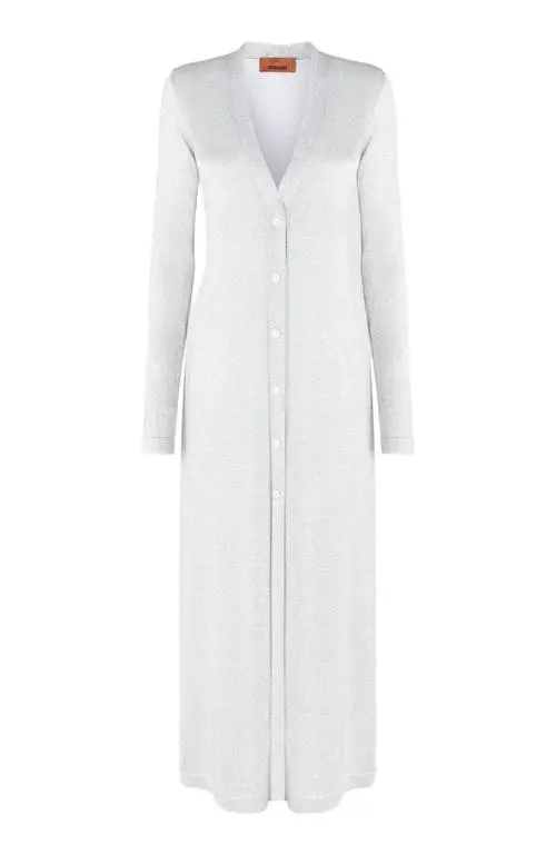 Missoni Long Lamé Viscose Cardigan With V-neck