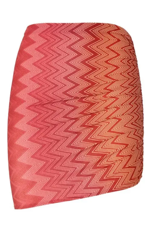 Missoni Minskirt Cover-up In Stretch Nylon Zig Zag Lam
