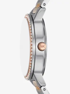 Michael Kors Melissa Pavé Tri-tone Watch