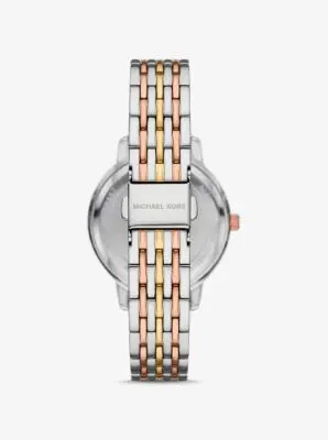 Michael Kors Melissa Pavé Tri-tone Watch
