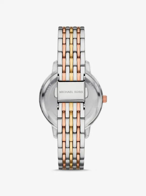 Michael Kors Melissa Pavé Tri-tone Watch - Silver
