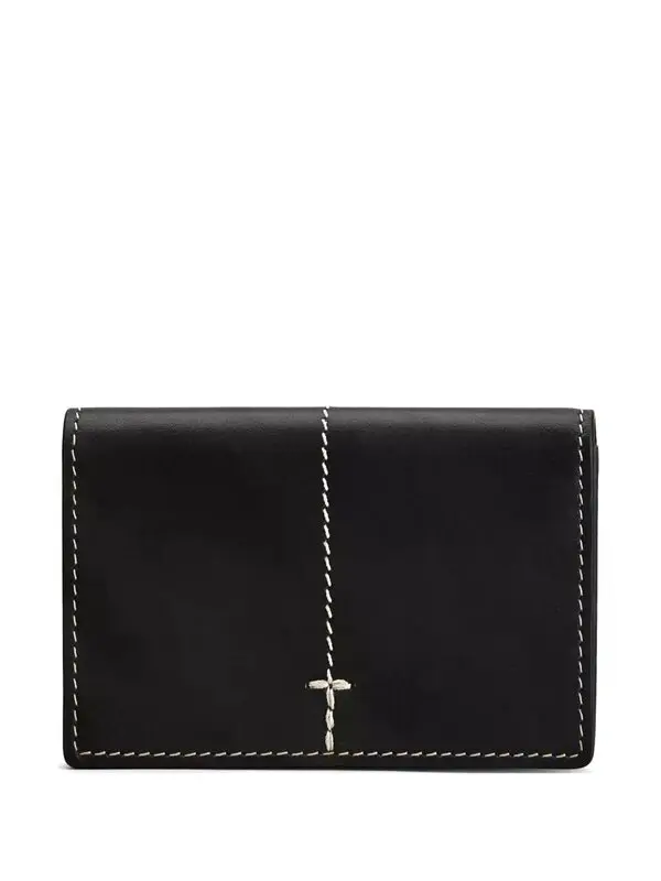TOD'S Leather Card Holder - Black