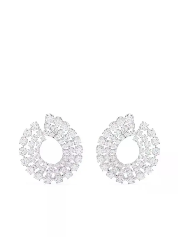 SWAROVSKI Matrix Hoop Earrings - White